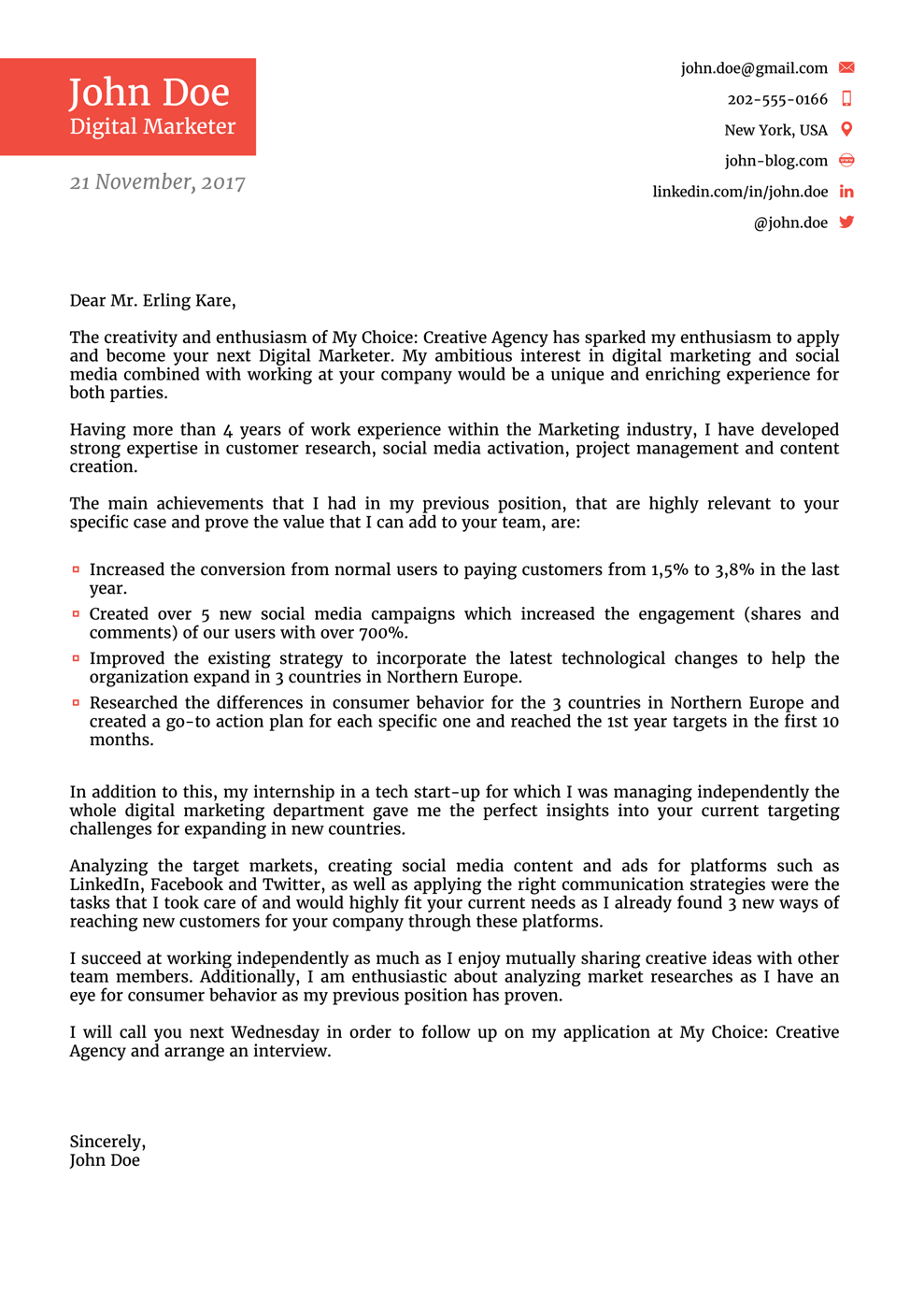 Best Writing Good Cover Letter Examples The Latest Gover